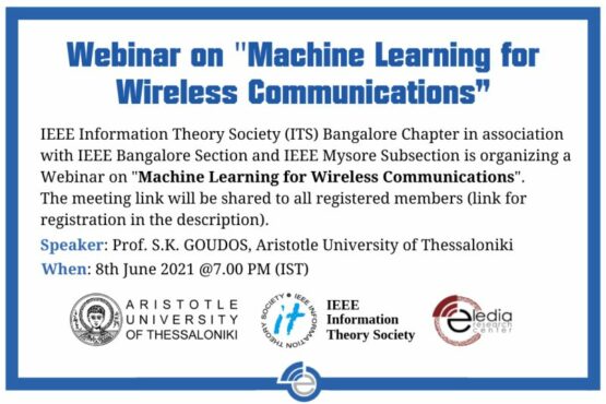Webinar on "Machine Learning for Wireless Communications"