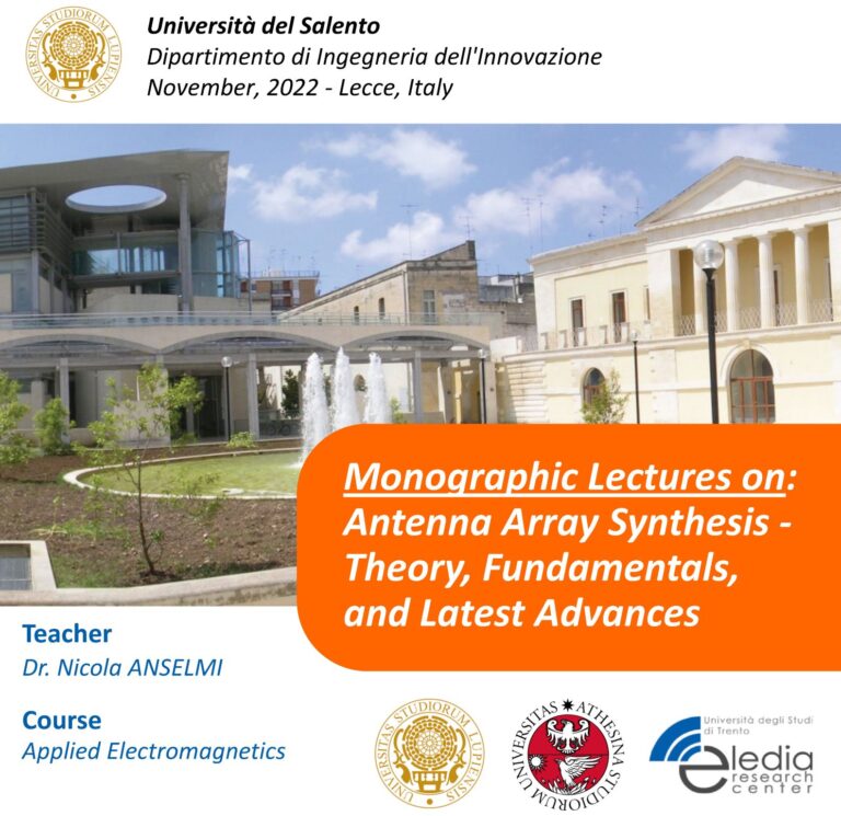 Dr Anselmi Lecture On Antenna Array Synthesis Theory Fundamentals And Latest Advances