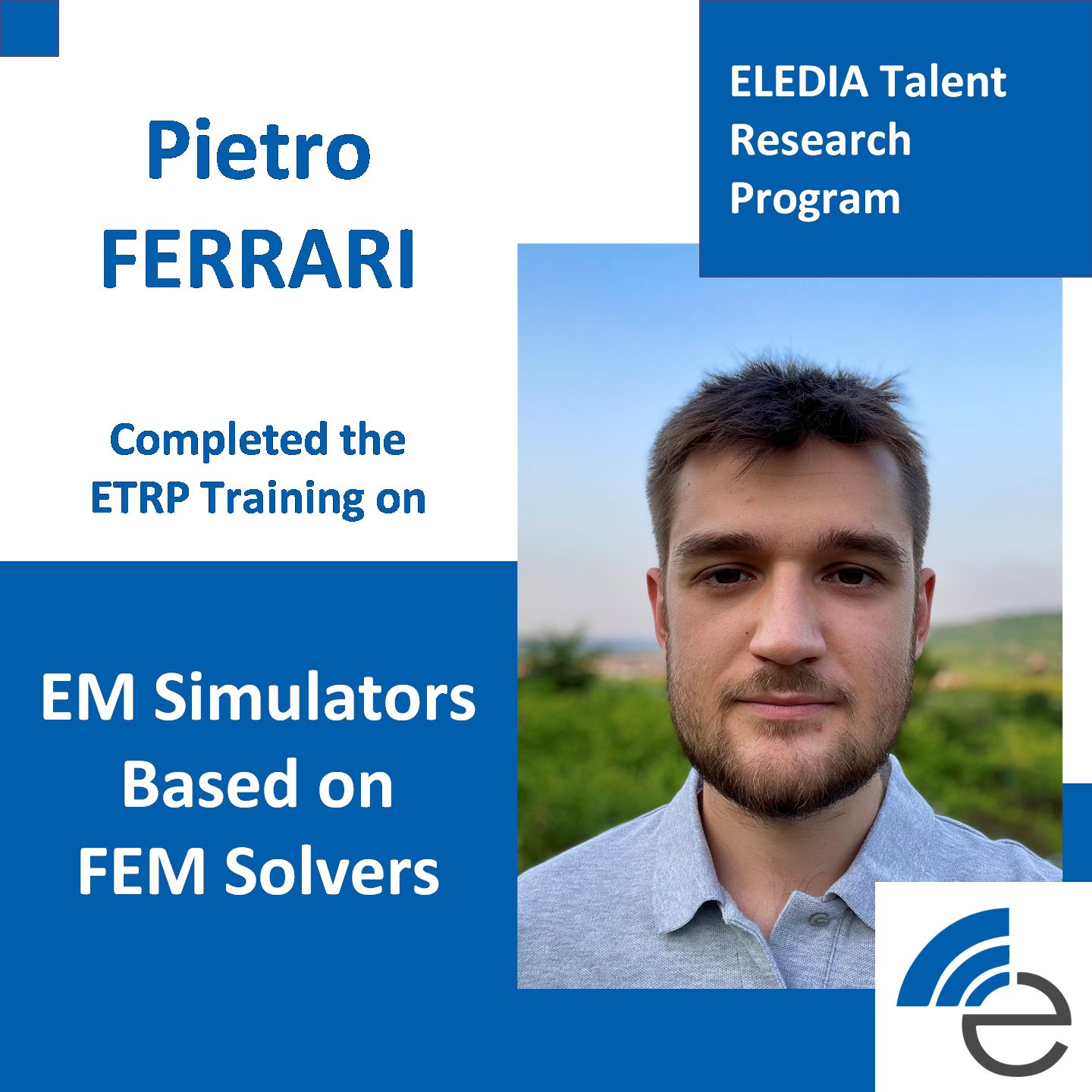 Pietro FERRARI completed the advanced training on Electromagnetic ...