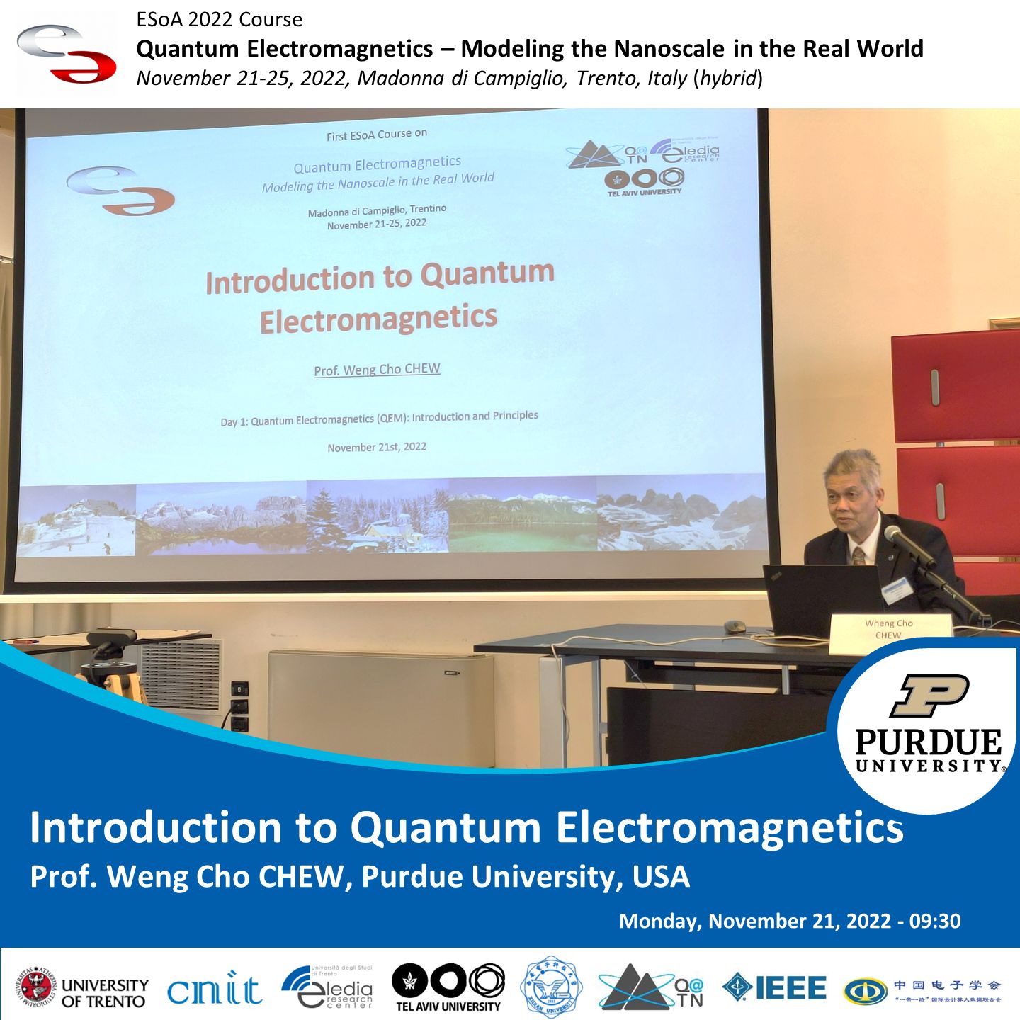Prof CHEW Lecture On Introduction To Quantum Electromagnetics At The