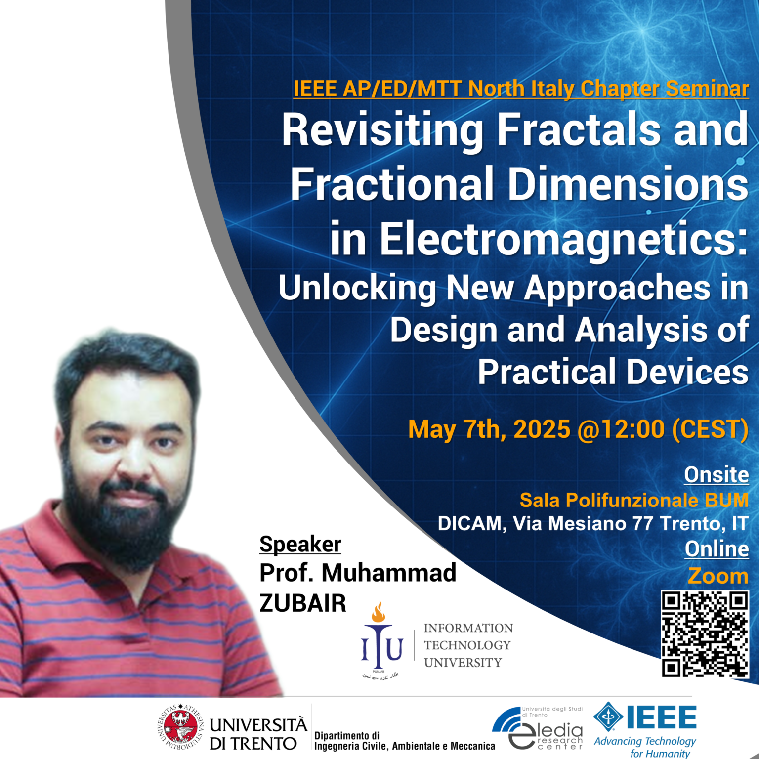 Prof. ZUBAIR Muhammad seminar on "Revisiting Fractals and Fractional ...